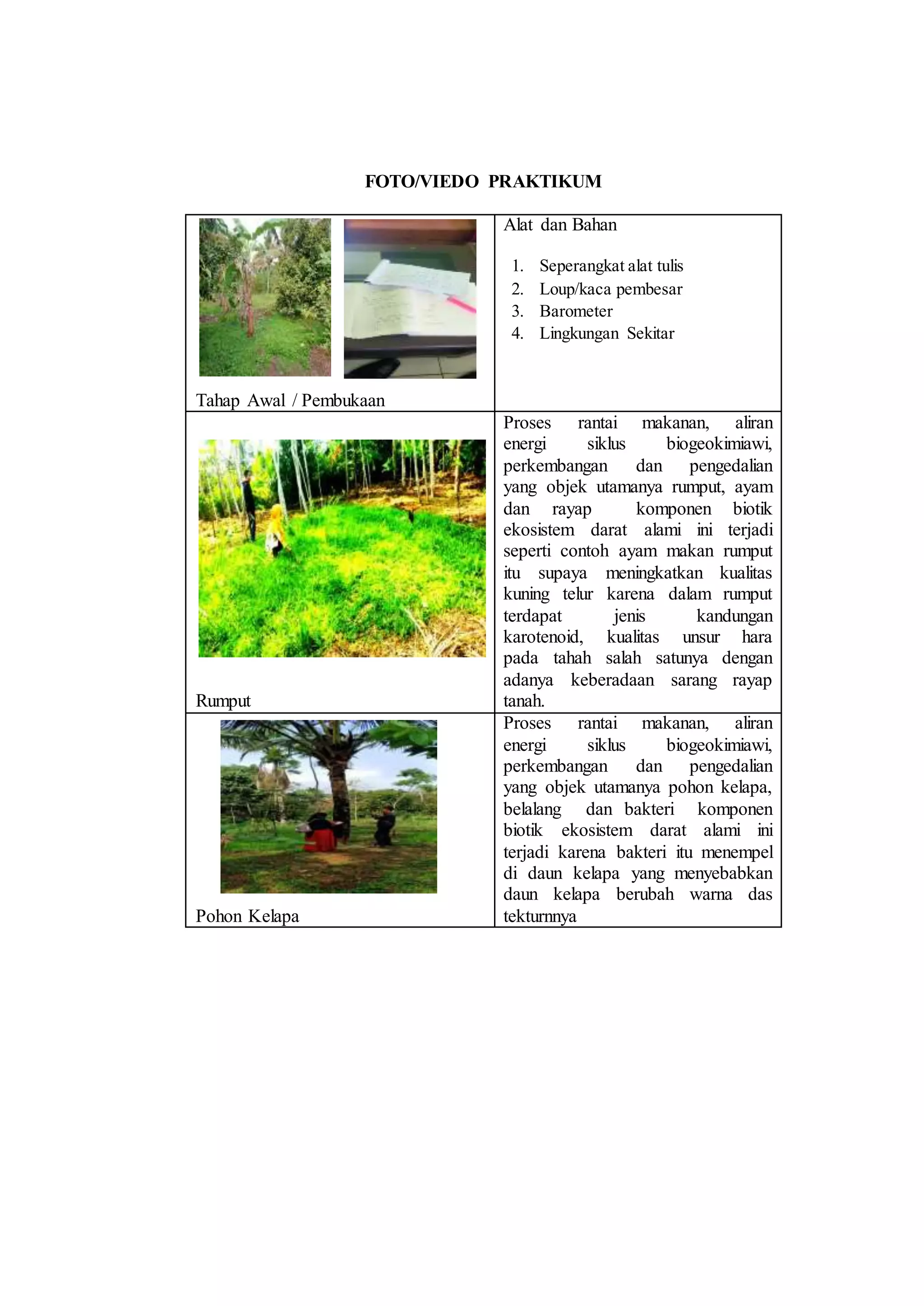 Laporan Praktikum IPA Kelompok Ekosistem Darat.docx