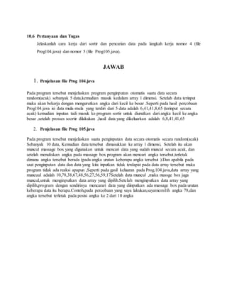 Laporan praktikum jawaban 10 algoritma(1) | DOCX