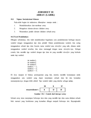 Laporan praktikum jawaban 10 algoritma(1) | PDF