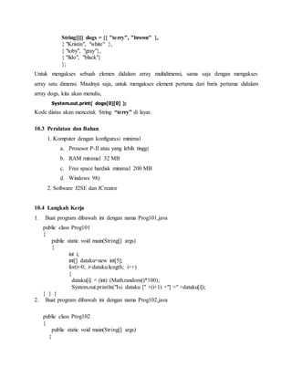Laporan praktikum jawaban 10 algoritma(1) | PDF