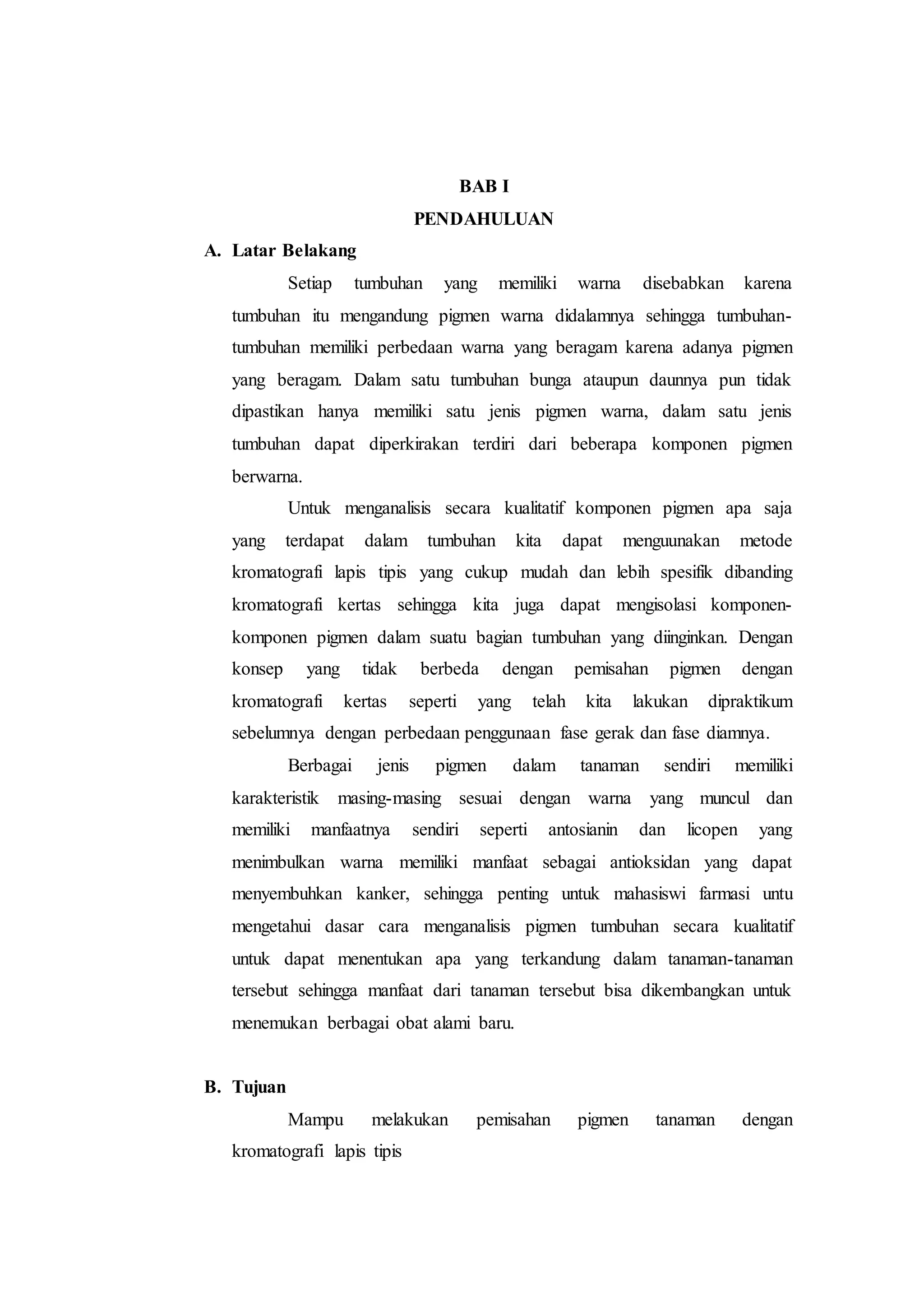 Laporan praktikum kromatografi 3 (klt) | DOCX