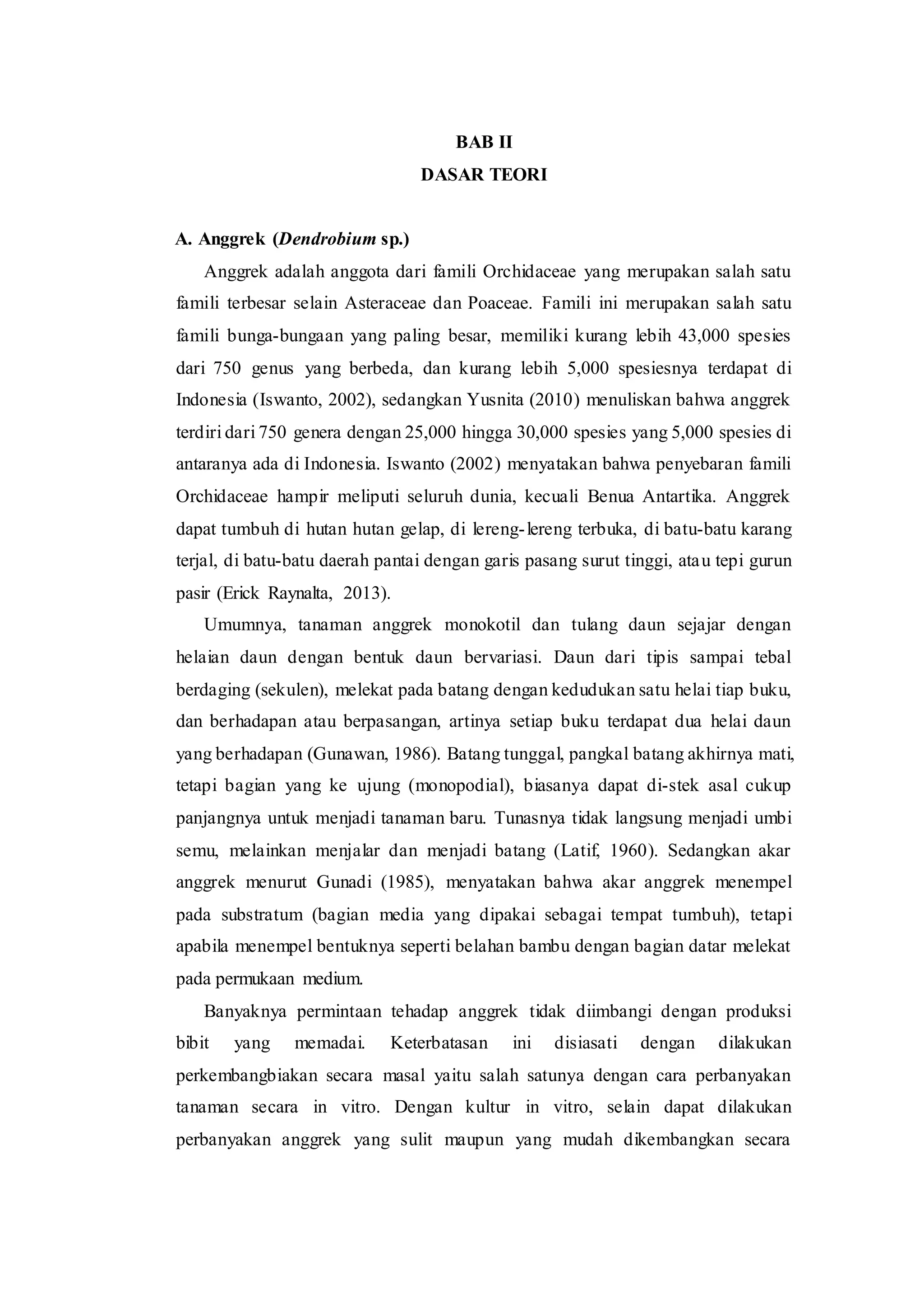 Laporan Praktikum Kultur Jaringan Tumbuhan: Aklimatisasi Anggrek ...