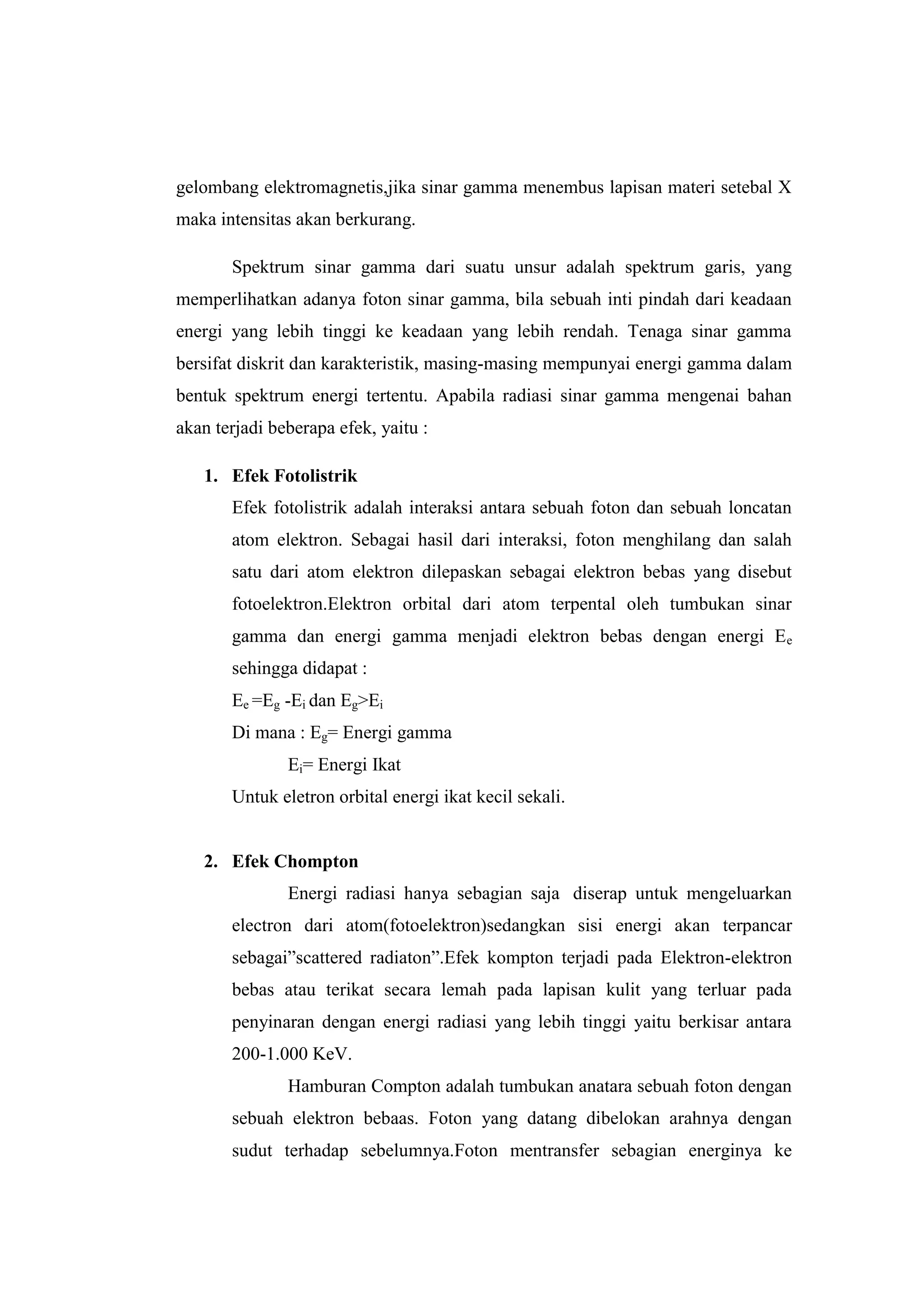 Laporan praktikum lanjutan fisika inti spektroskopi sinar gamma | DOCX
