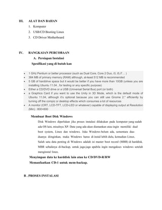 Laporan praktikum linux | PDF