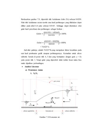 Laporan praktikum loncatan hidrolis ( modul 3 ) itb fixs | DOCX