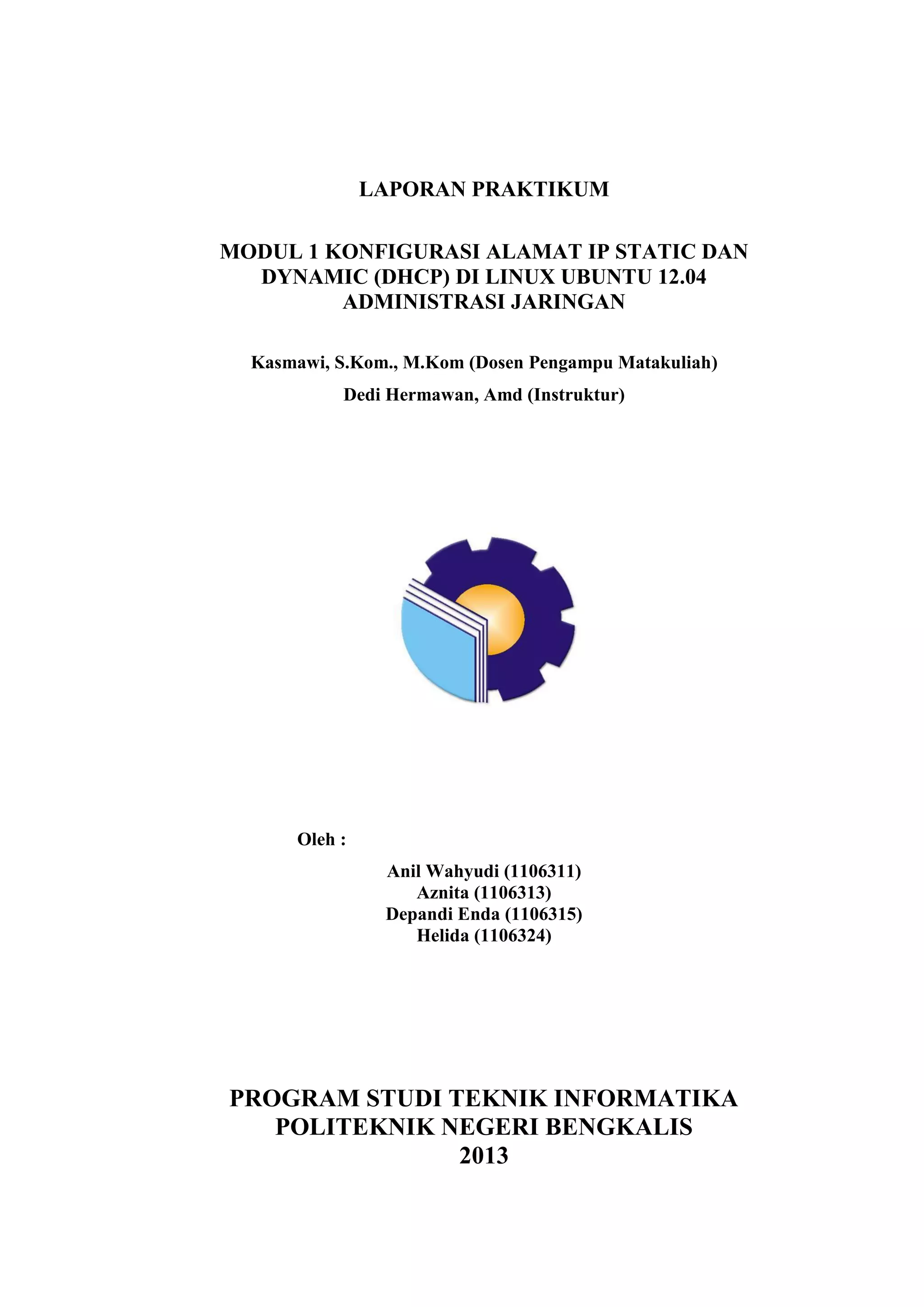 Laporan praktikum modul 1 | PDF