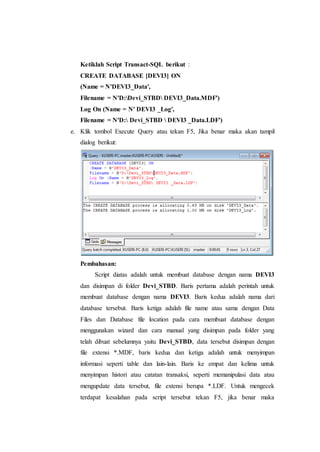 Laporan praktikum modul 1 (dbms) | PDF