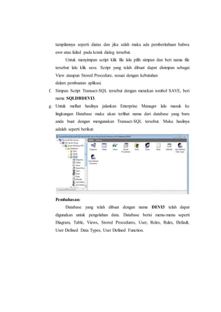 Laporan praktikum modul 1 (dbms) | PDF