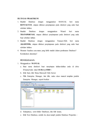 Laporan praktikum modul 1 (dbms) | PDF