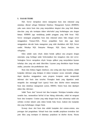 Laporan praktikum modul 1 (dbms) | DOCX