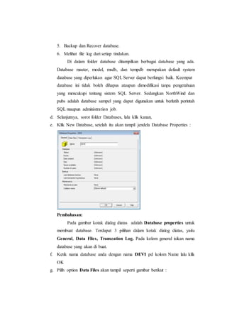 Laporan praktikum modul 1 (dbms) | PDF