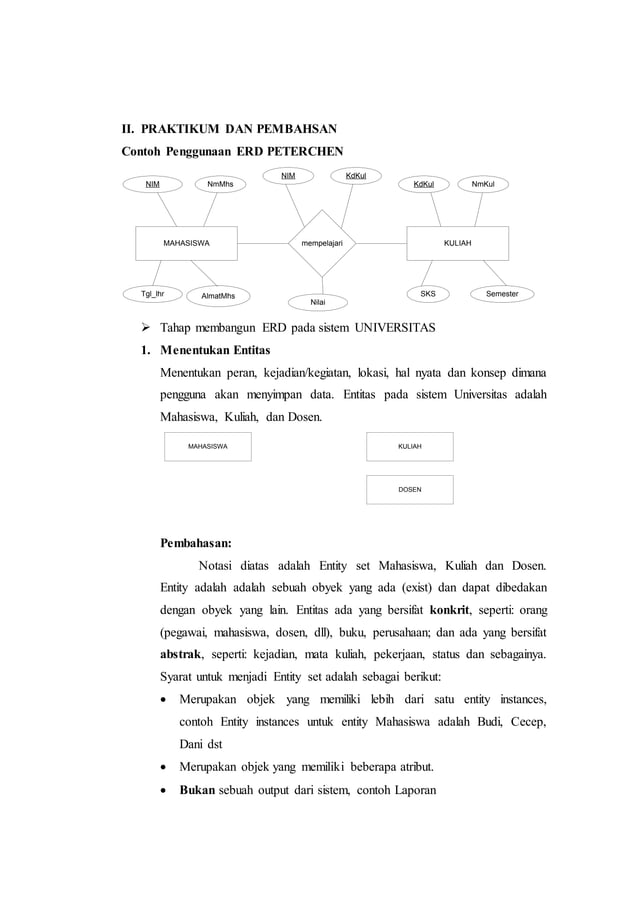 Laporan praktikum modul 3 (erd notasi peterchen) - | DOCX