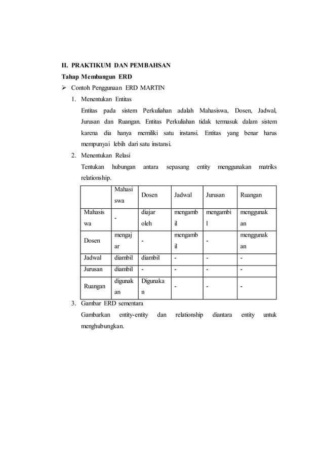Laporan praktikum modul 4 (e-rd notasi martin) | DOCX