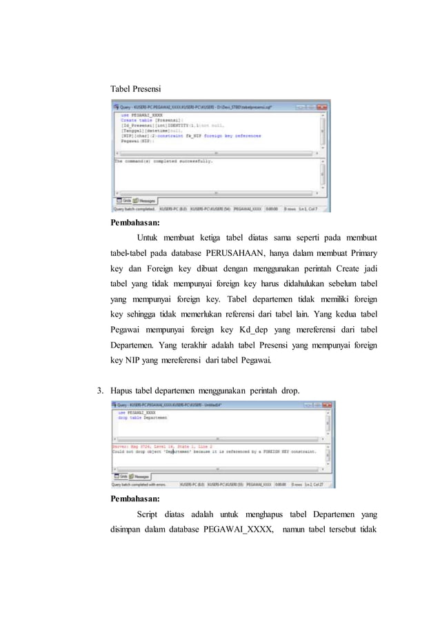 Laporan praktikum modul 6 (ddl) | DOCX
