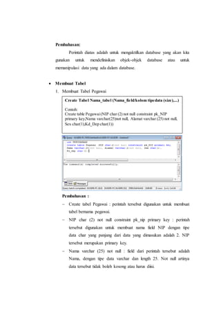 Laporan praktikum modul 6 (ddl) | DOCX