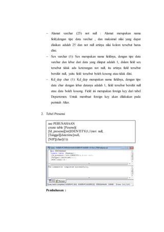 Laporan praktikum modul 6 (ddl) | DOCX