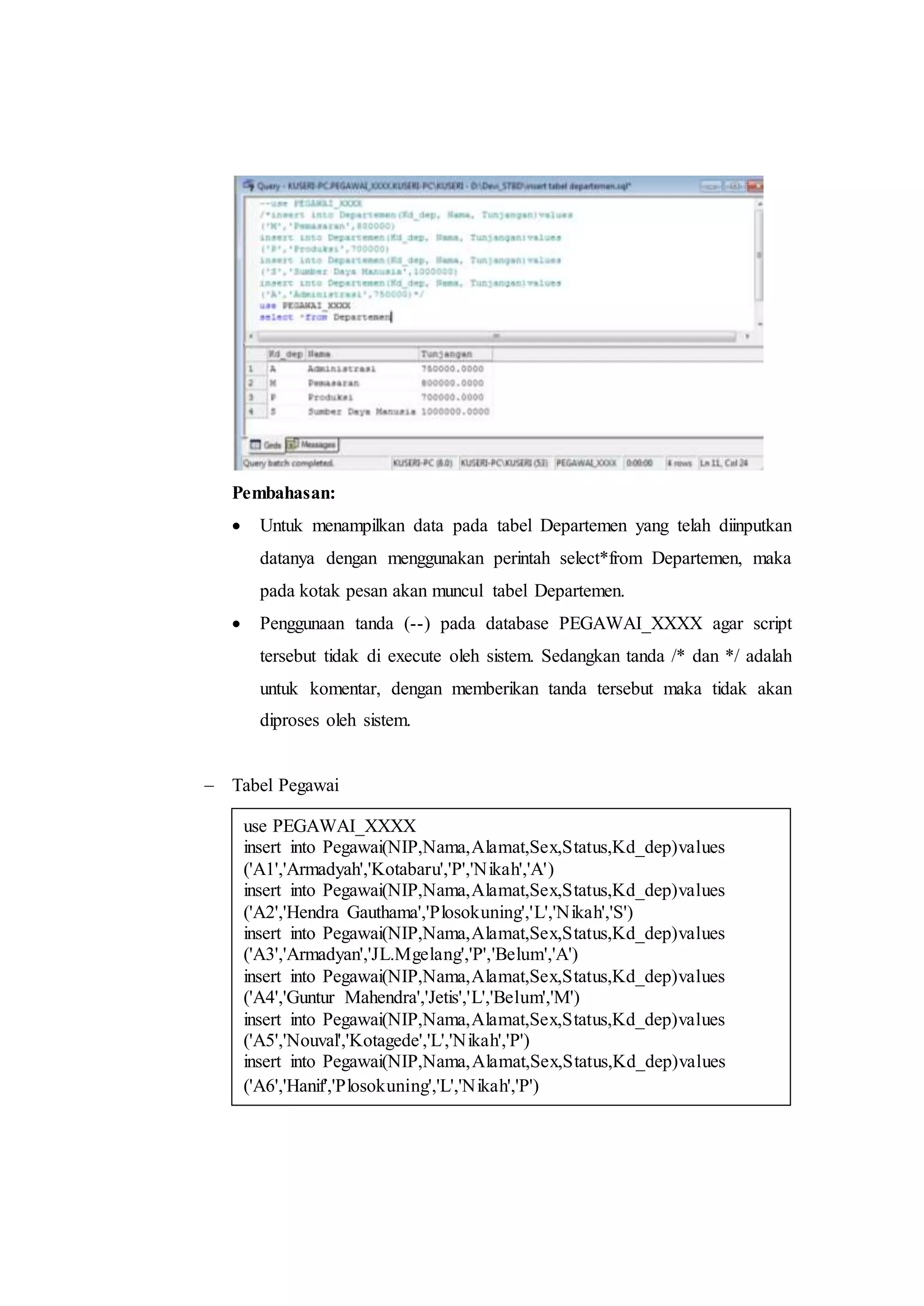 Laporan praktikum modul 7 (dml) | DOCX