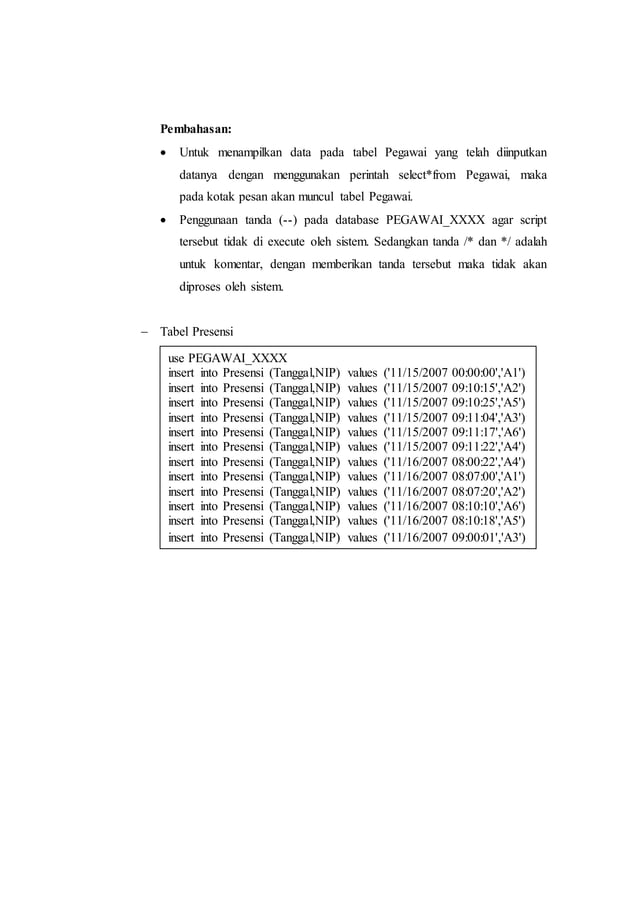 Laporan praktikum modul 7 (dml) | DOCX