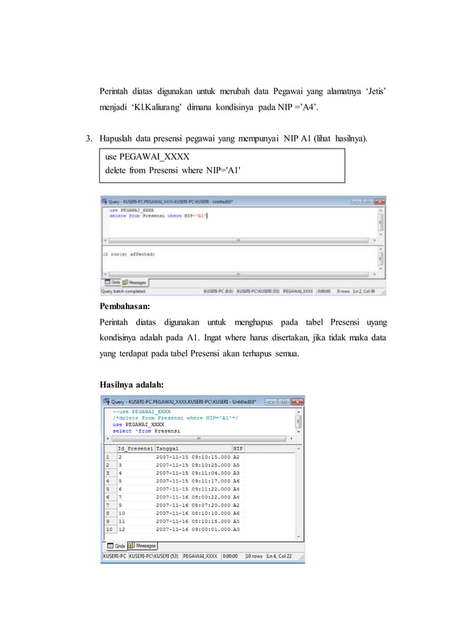 Laporan praktikum modul 7 (dml) | DOCX
