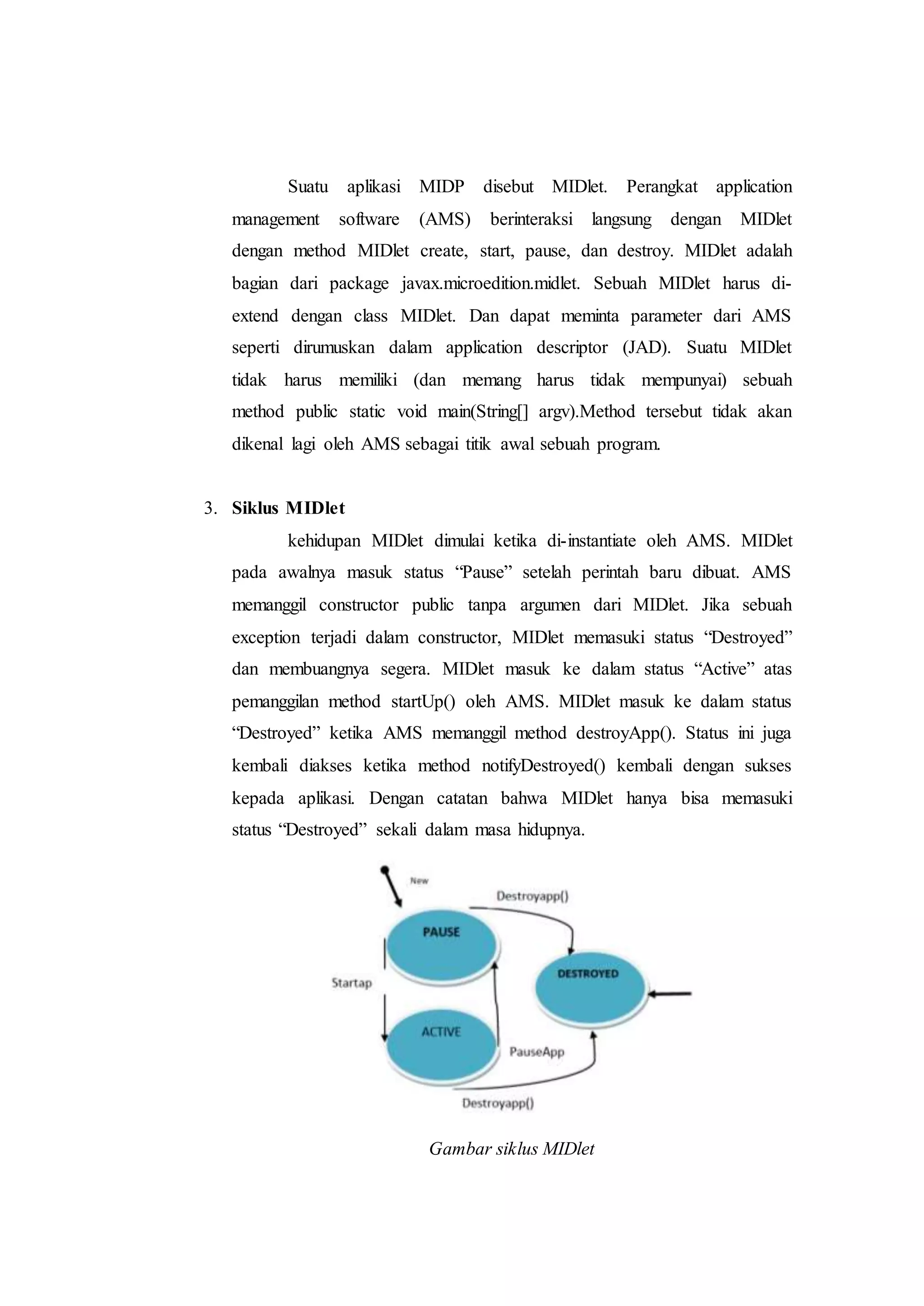 Laporan praktikum modul 7 pemrogrman mobile j2me | DOCX