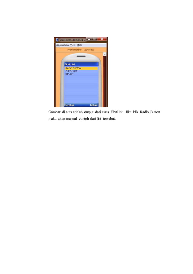 Laporan praktikum modul 7 pemrogrman mobile j2me | DOCX