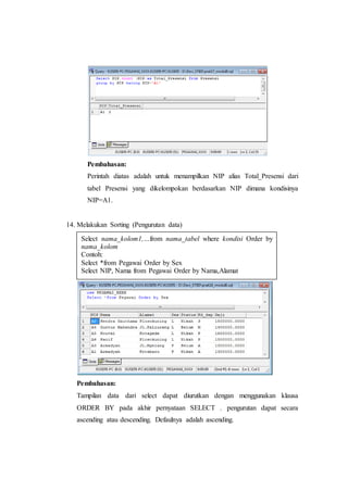 Laporan praktikum modul 8 (dml part 2) | DOCX