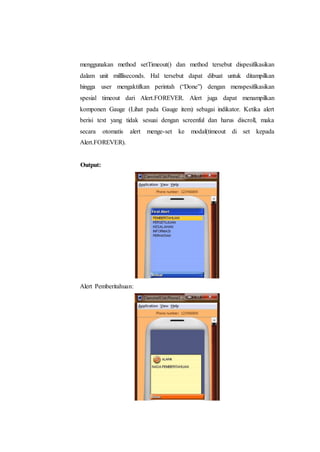 Laporan praktikum modul 8 pemrogrman mobile j2me II devi-201208104 | DOCX