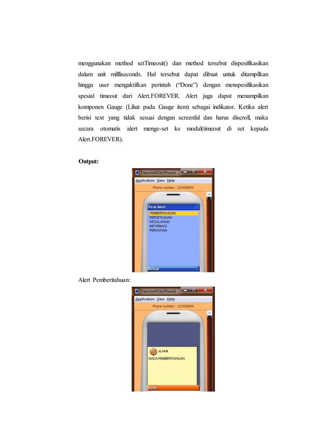 Laporan praktikum modul 8 pemrogrman mobile j2me II devi-201208104 | DOCX