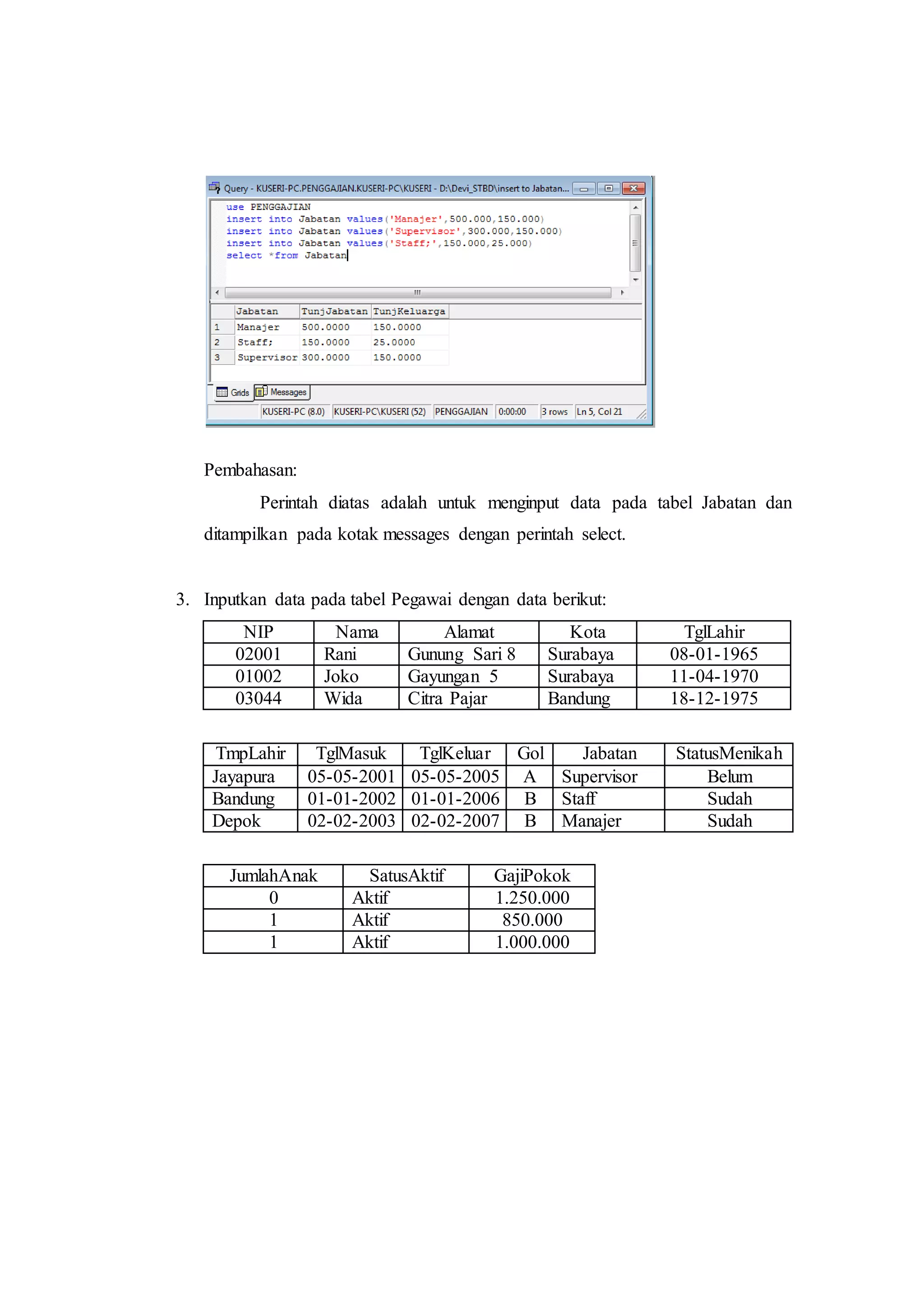 Laporan praktikum modul 9 (review ddl dan dml) | DOCX