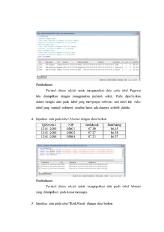 Laporan praktikum modul 9 (review ddl dan dml) | DOCX