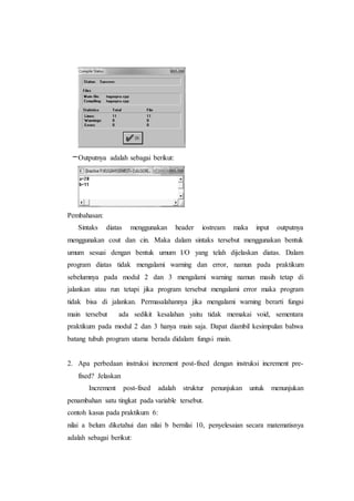 Laporan praktikum modul ii & iii | DOCX