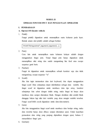 Laporan praktikum modul ii & iii | DOCX