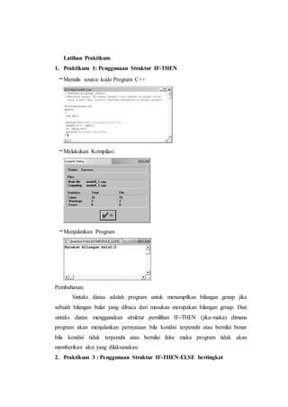 Laporan praktikum modul ii & iii | DOCX
