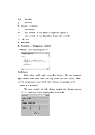 Laporan praktikum modul ii & iii | DOCX