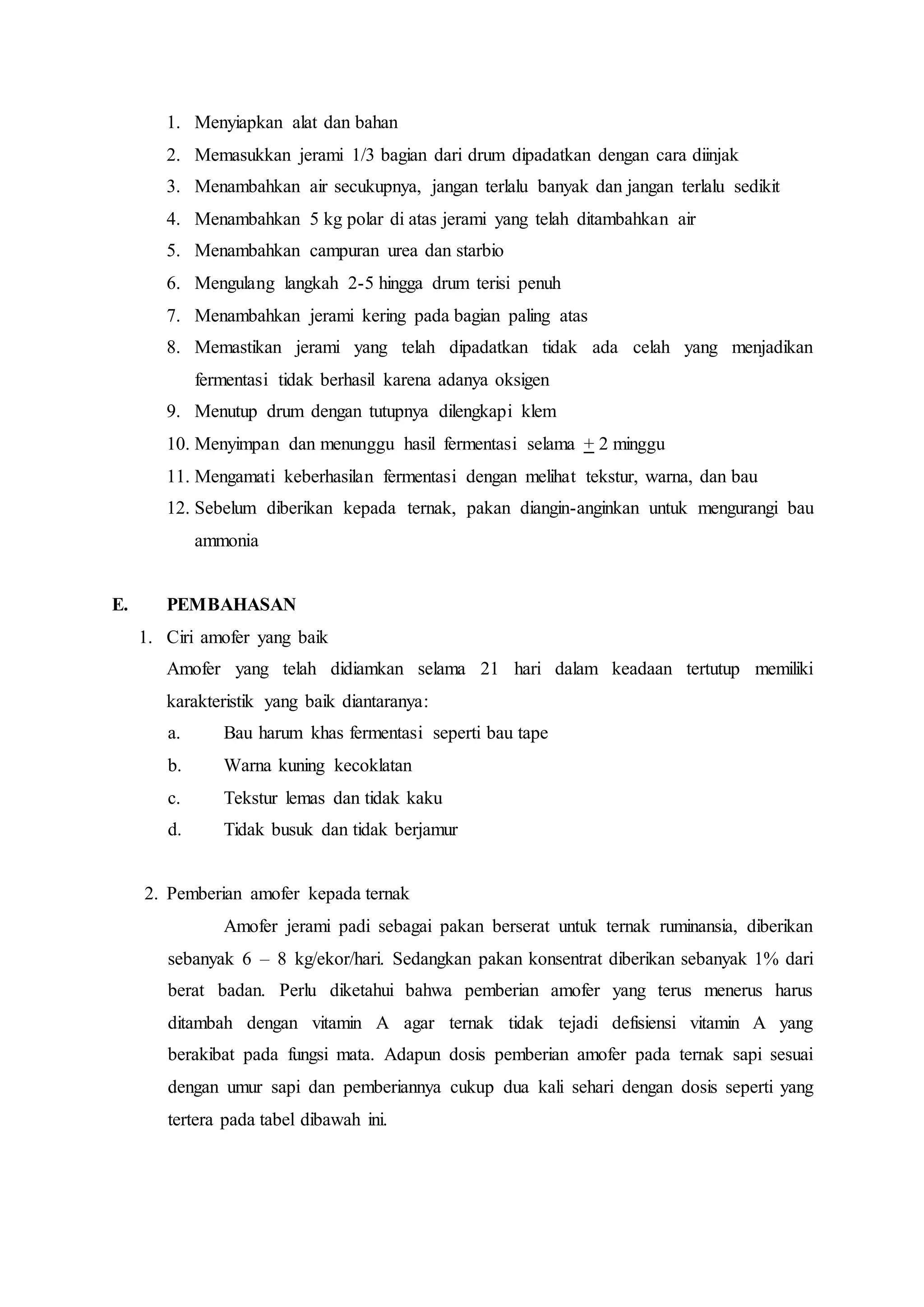 LAPORAN PRAKTIKUM PENGELOLAAN USAHA AGRIBISNIS PEMBUATAN AMOFER JERAMI ...