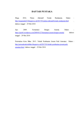 LAPORAN PRAKTIKUM PENGELOLAAN USAHA AGRIBISNIS PEMBUATAN AMOFER JERAMI ...