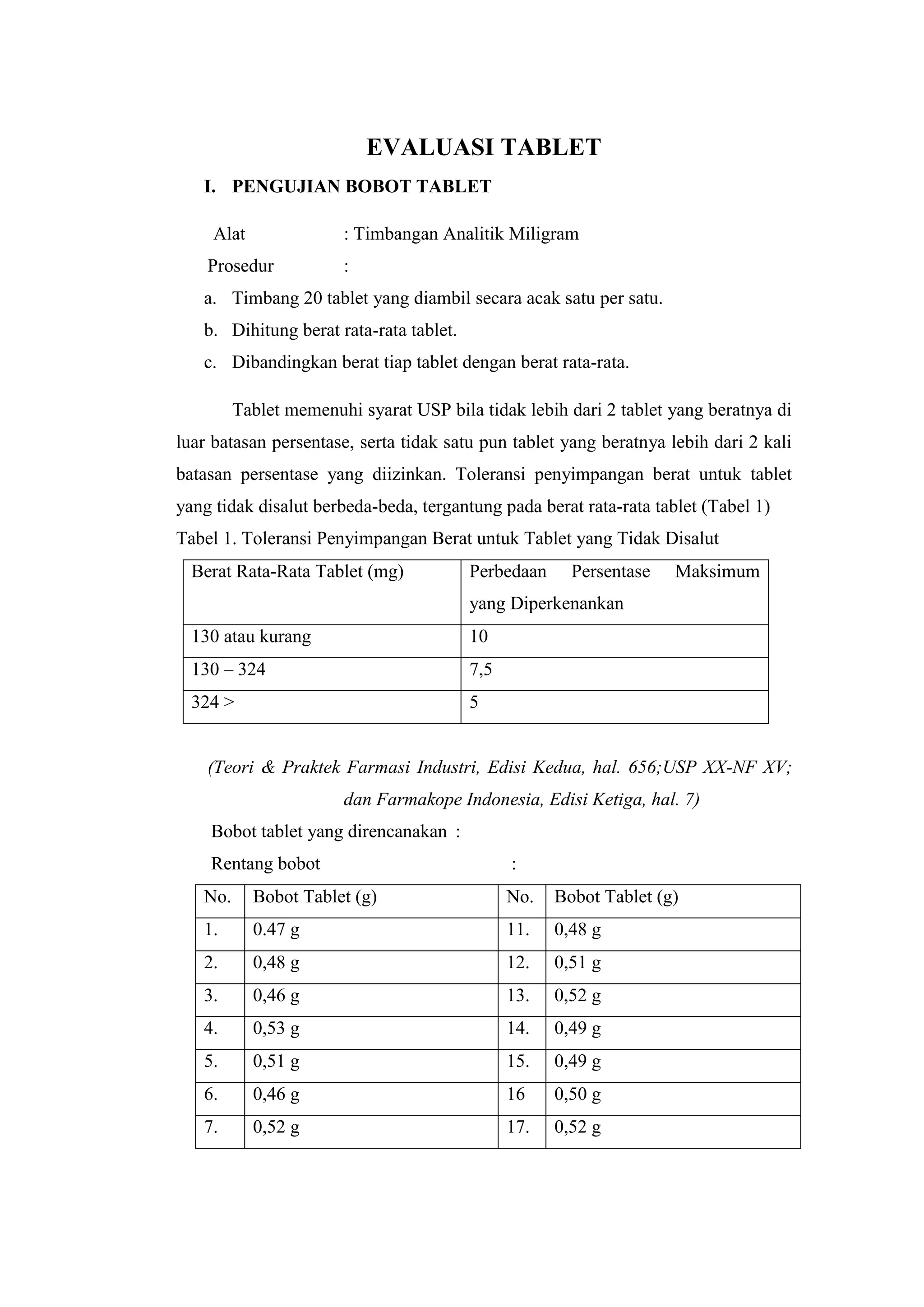 Laporan Praktikum Pembuatan Tablet Parasetamol | PDF