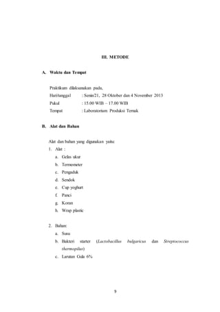 Laporan praktikum pembuatan_yoghurt | DOCX