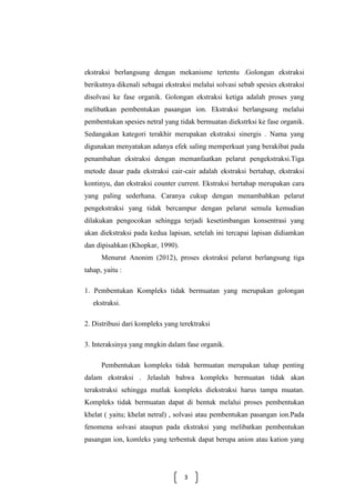 Laporan praktikum pemisahan kimia penentuan koefisien distribusi | PDF