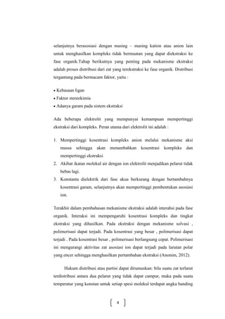 Laporan praktikum pemisahan kimia penentuan koefisien distribusi | PDF
