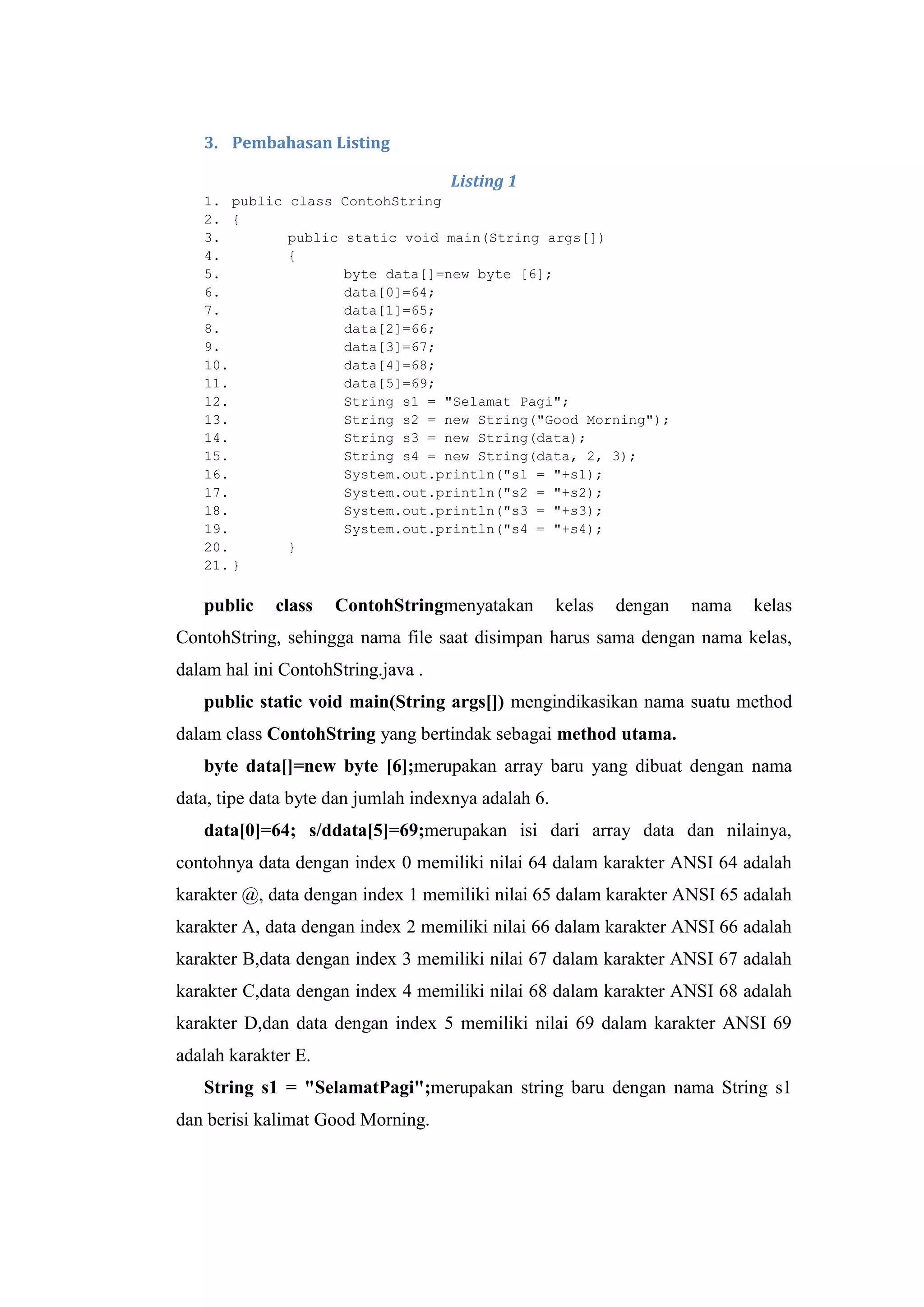 Laporan praktikum Algoritma dan Pemrograman pertemuan 10 | PDF