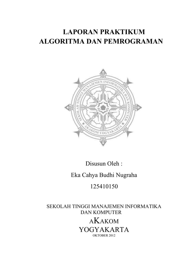 Laporan praktikum Algoritma dan Pemrograman pertemuan 15 | PDF