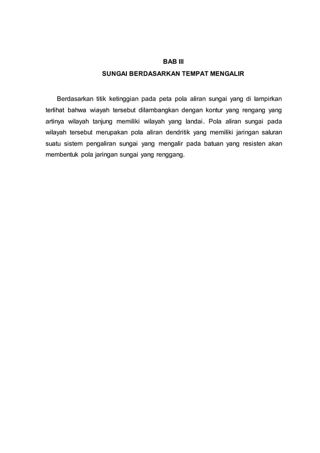 Laporan praktikum pola pengaliran | DOCX