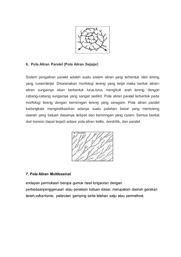 Laporan praktikum pola pengaliran | DOCX