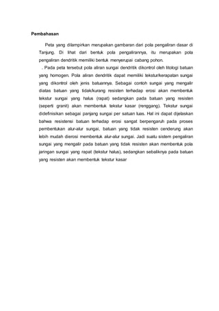 Laporan praktikum pola pengaliran | DOCX