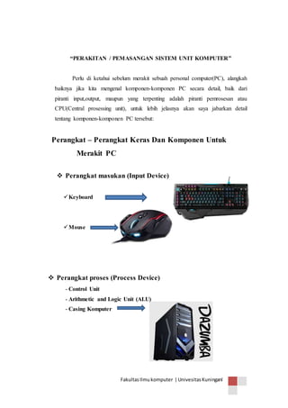 Laporan praktikum Pengantar Teknologi Informasi modul 1 | DOCX