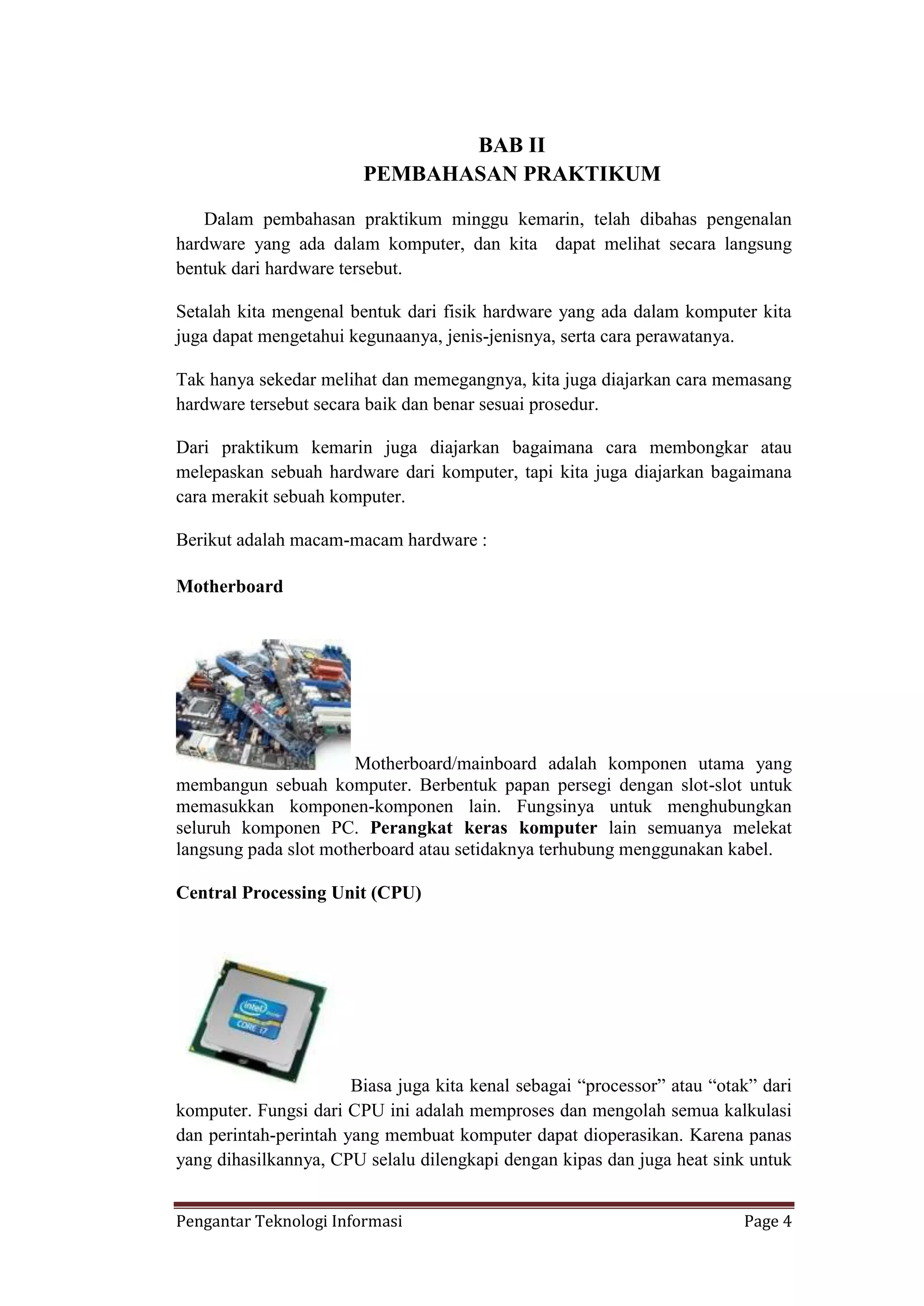 Laporan praktikum pti modul 1 | DOCX