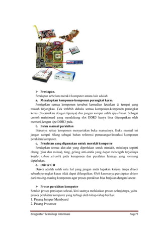 Laporan praktikum pti modul 1 | DOCX