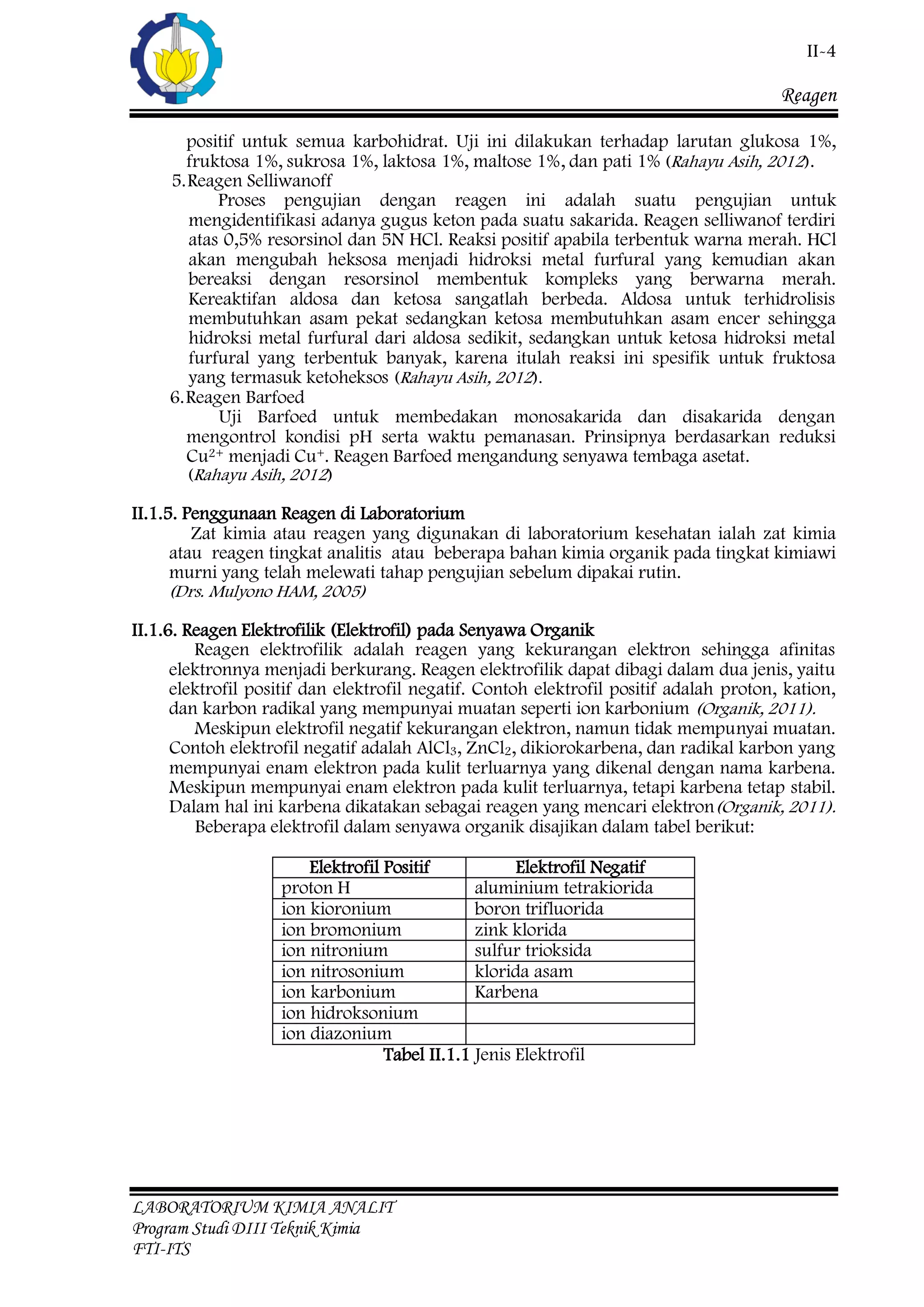 Laporan praktikum reagen | PDF