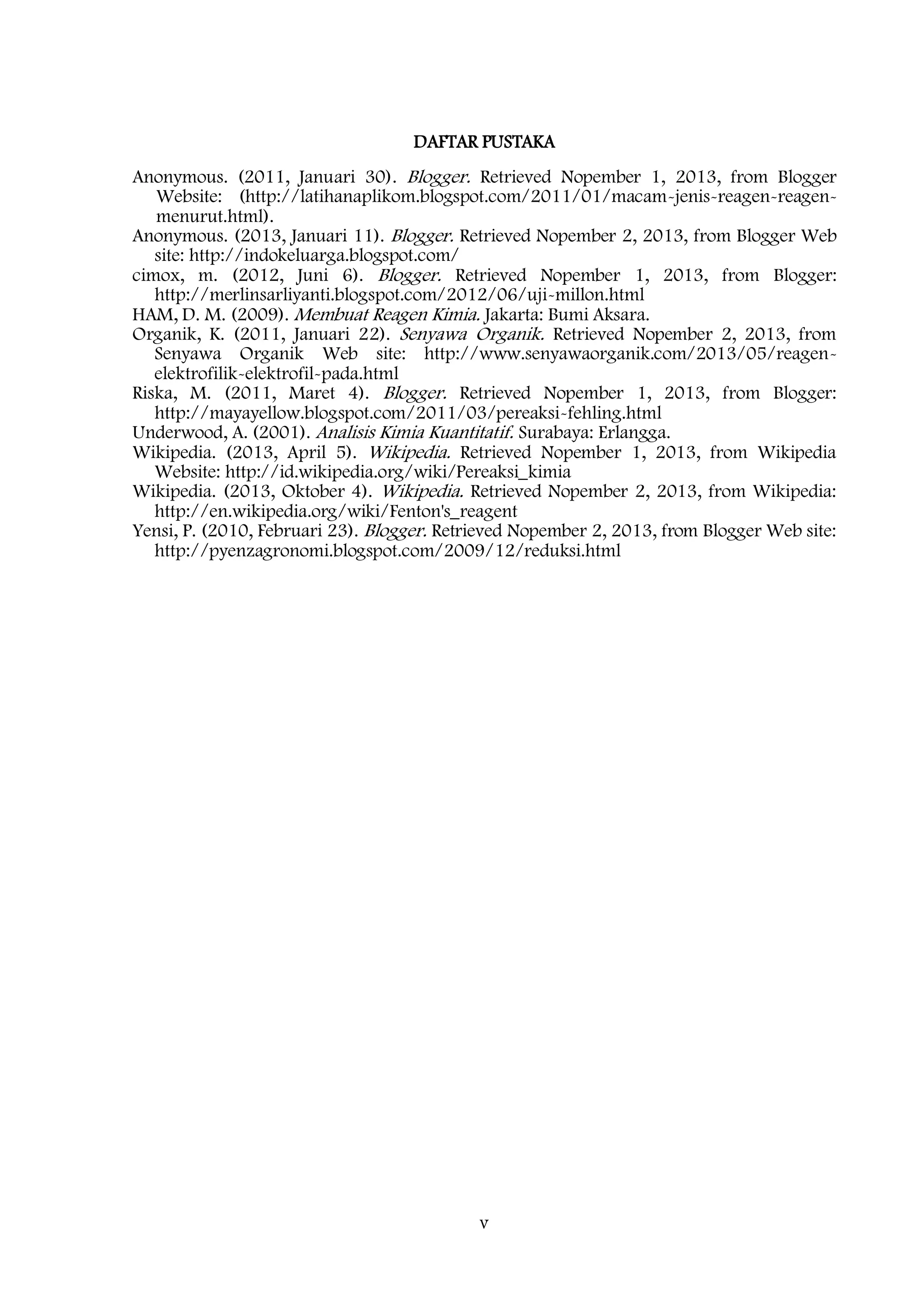 Laporan praktikum reagen | PDF